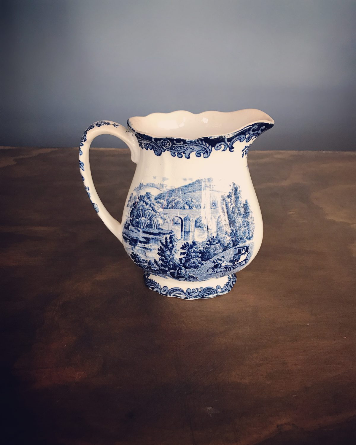 Vintage Palissy Blue and White Jug – Maggie Rose